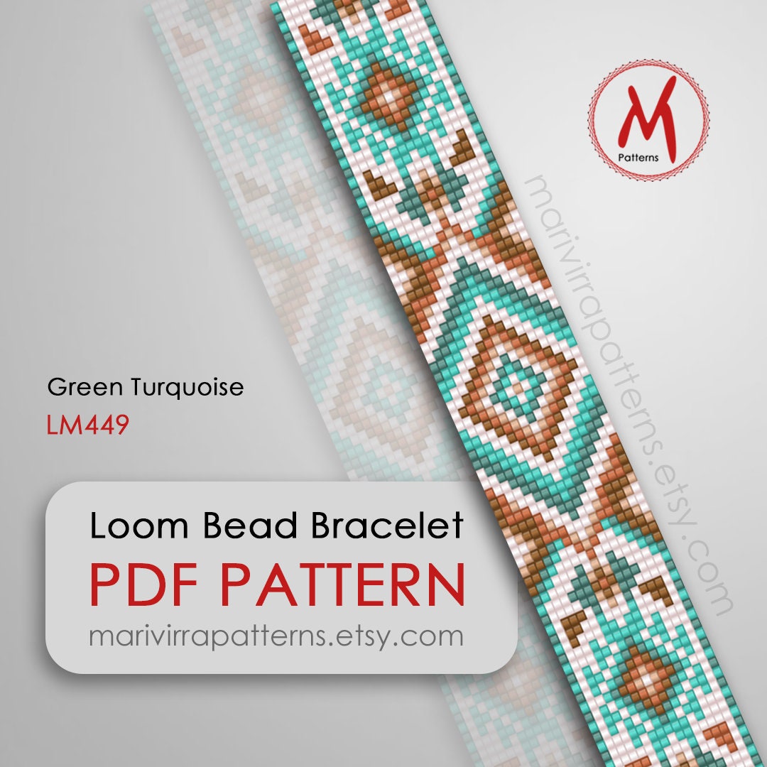 Green Turquoise Loom Bead Patterns for Bracelets - Pattern Native ...