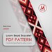 Red Lines Bead Pattern for Bracelet - Native Inspired, Loomed Bracelet ...