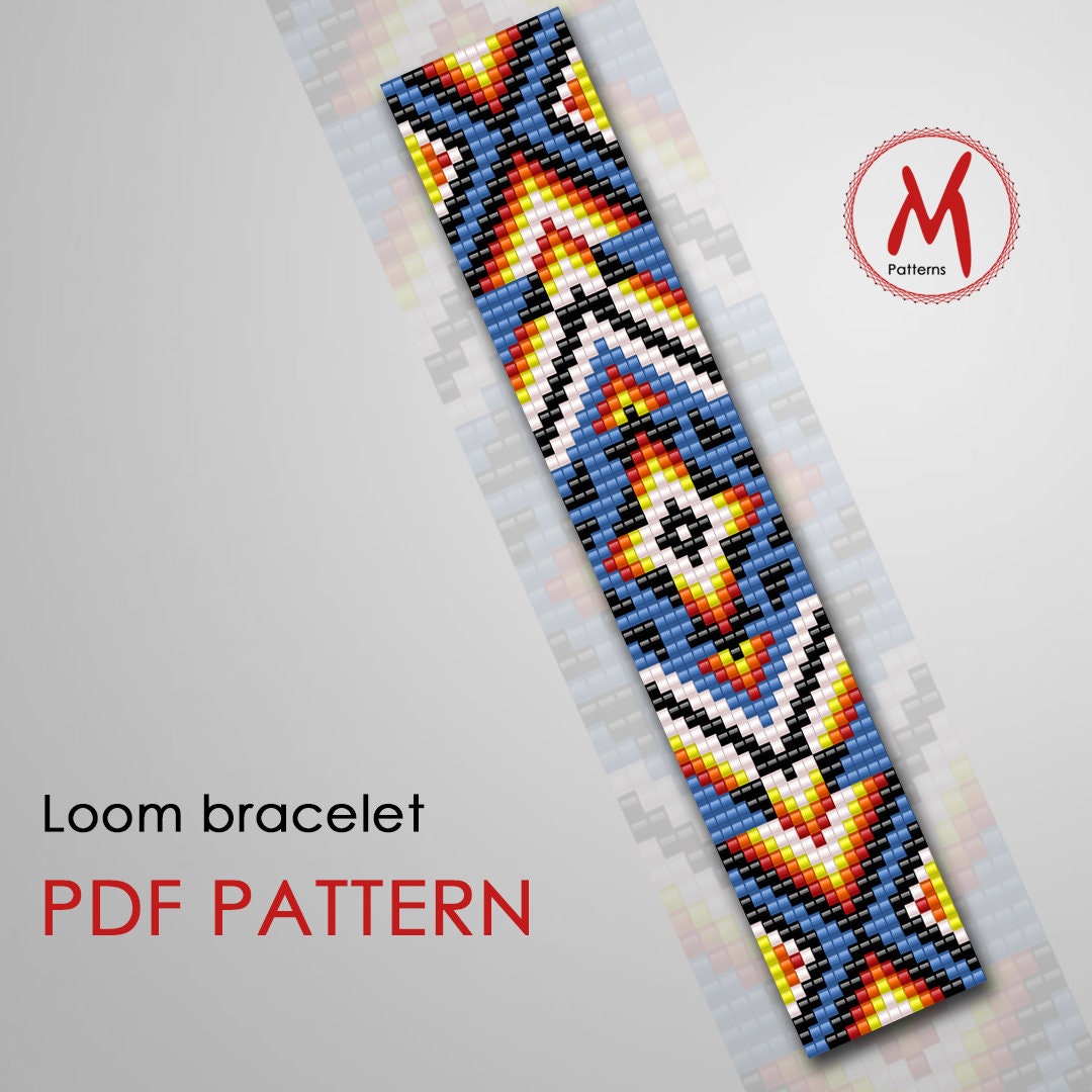 Flower Bright Loom Bead Pattern for Bracelet Native - Etsy