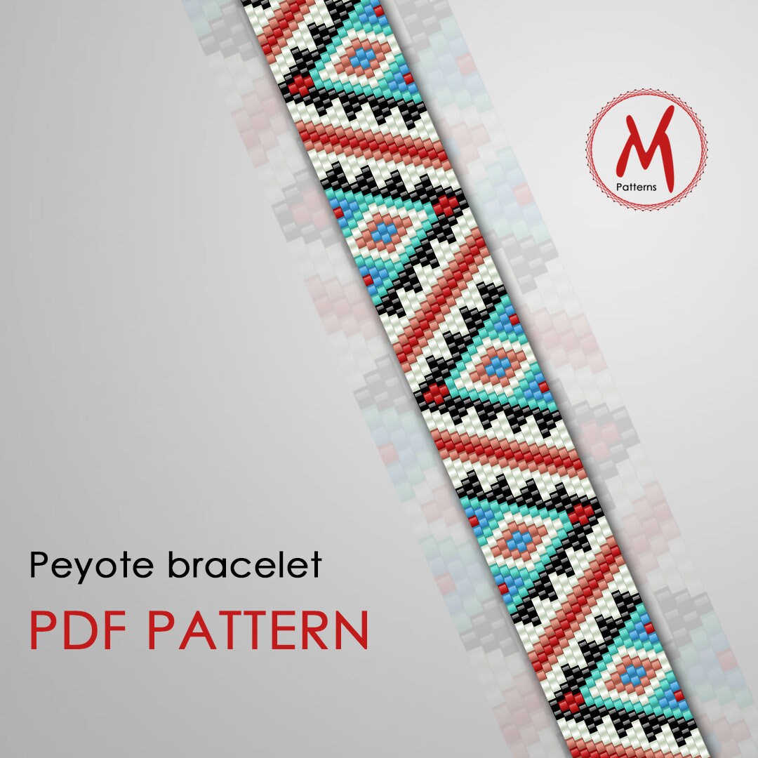 Aztec Triangle Peyote Bead Pattern for Bracelet Odd Count - Etsy