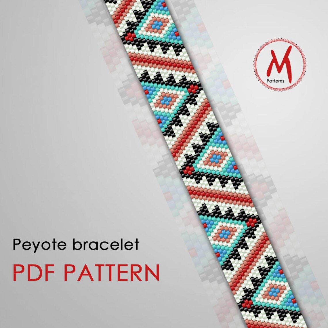 Aztec Triangle Peyote Bead Pattern for Bracelet Odd Count - Etsy