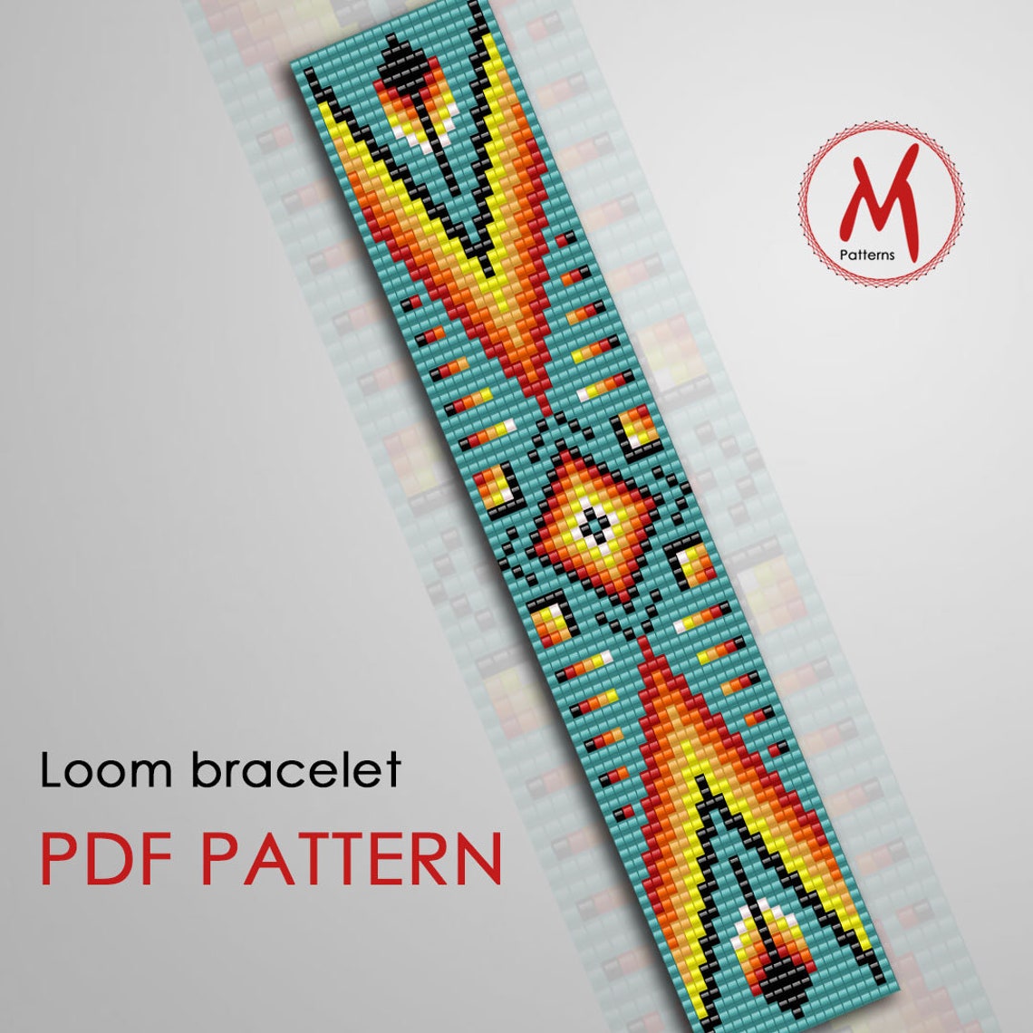 Traditional Beadwork Loom Bead Pattern for Bracelet - Etsy