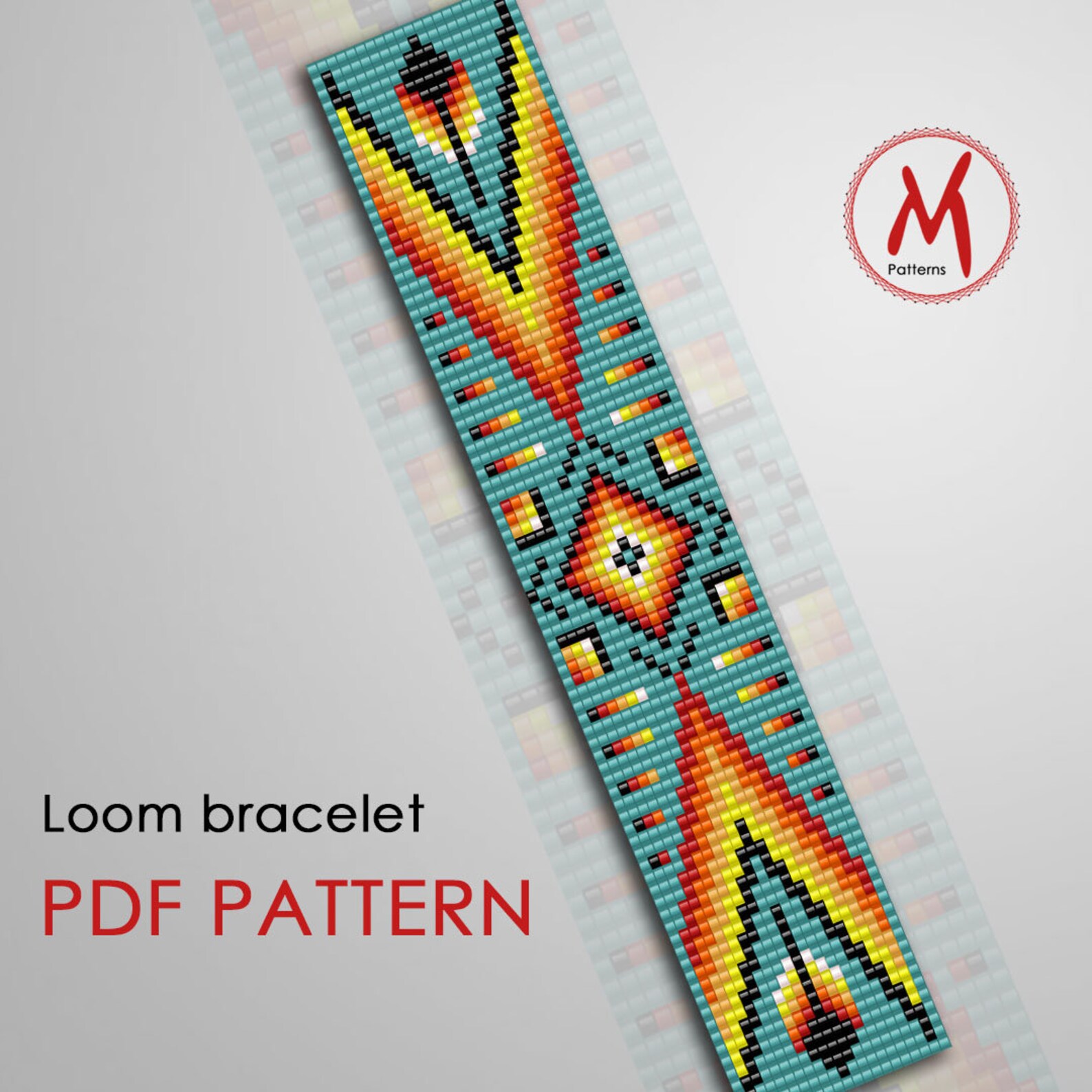 Traditional Beadwork Loom Bead Pattern for Bracelet - Etsy
