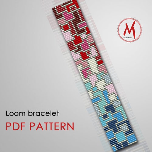 Neon Mood Loom Bead Pattern for Bracelet Modern Geometry - Etsy
