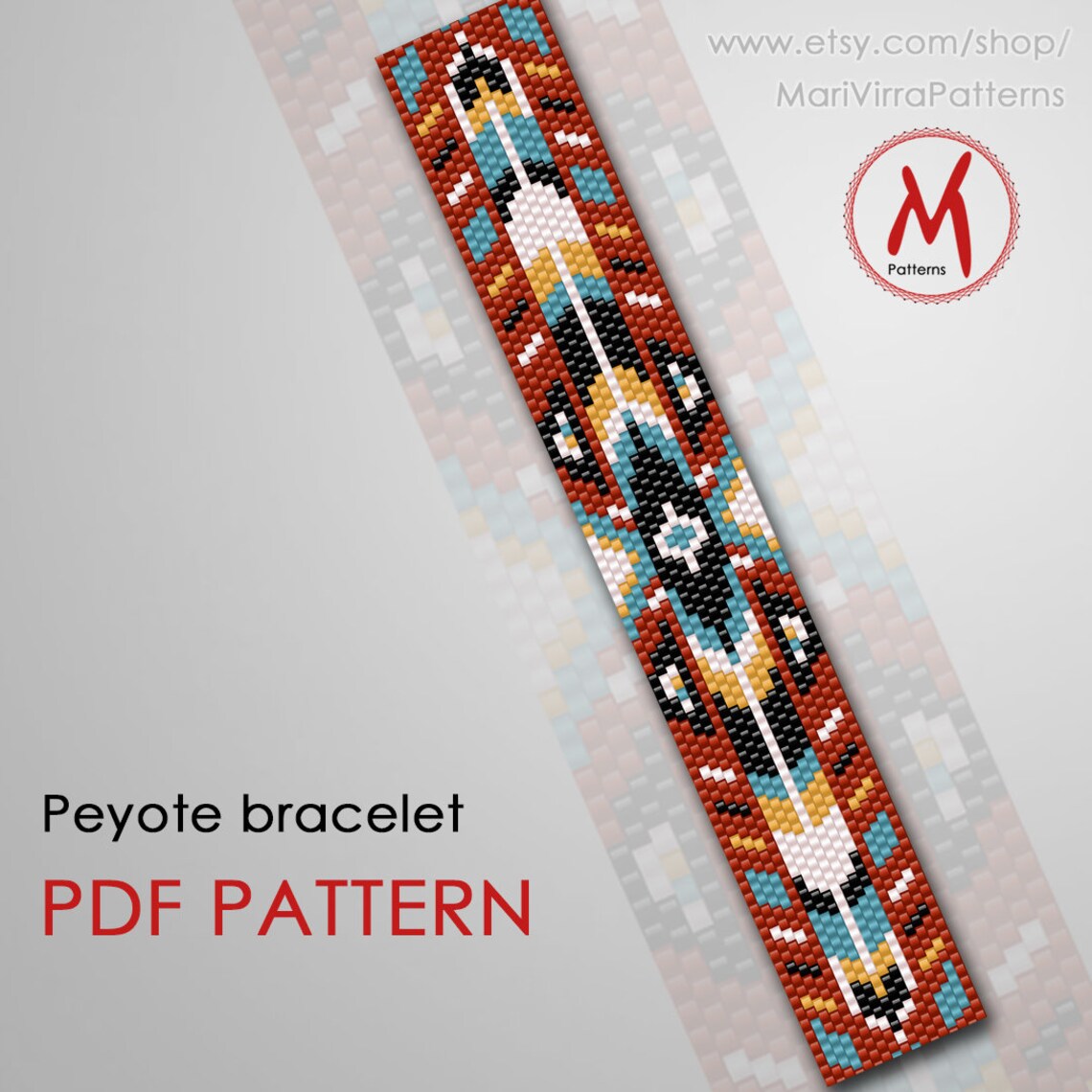 Arrow Triangle Peyote Bead Pattern for Bracelet Odd Count - Etsy