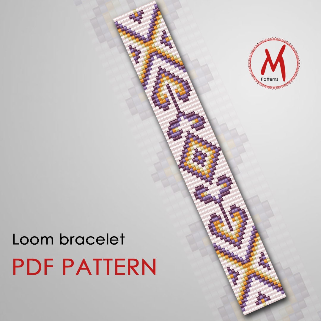Mulberry Light Loom bead pattern for bracelet native | Etsy