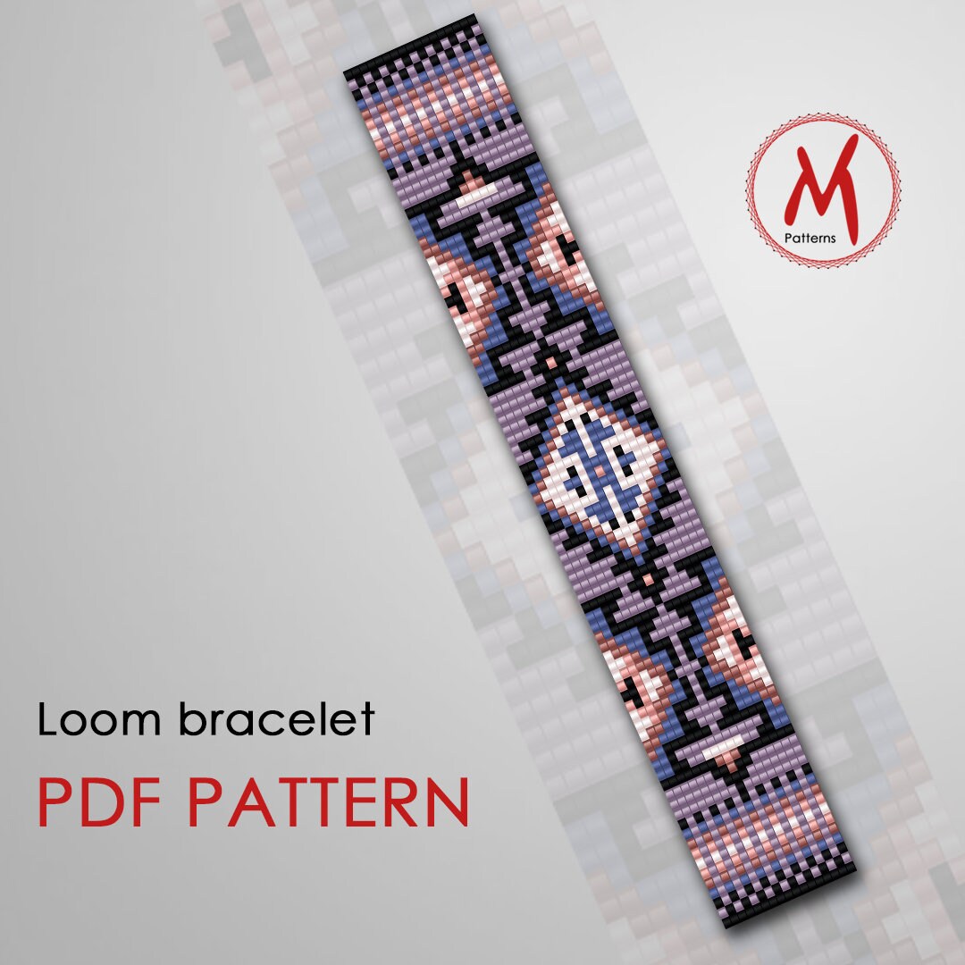 Satin Aztec Loom Bead Pattern for Bracelet Native Inspired - Etsy