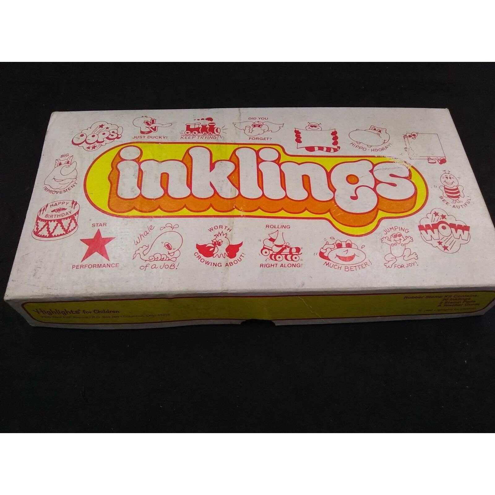 VTG 1982 Inklings Highlights for Children Rubber Stamp Kit READ - Etsy