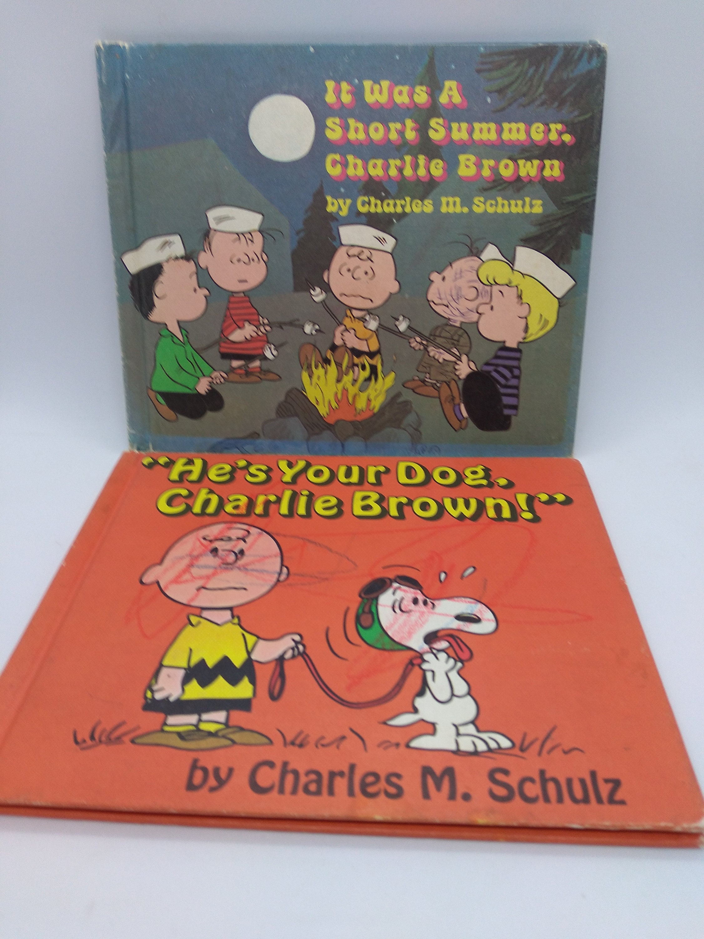 Vintage two charlie brown books | Etsy