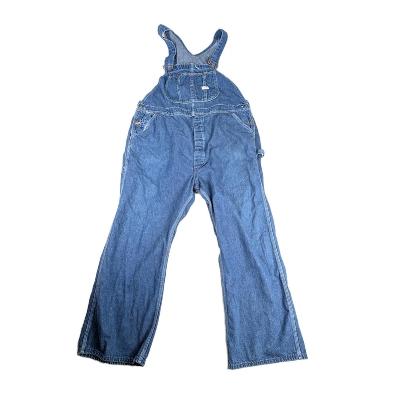 Big Mac Bib Overalls Denim Overalls Square Bak 44” X 27” No Tag Union ...