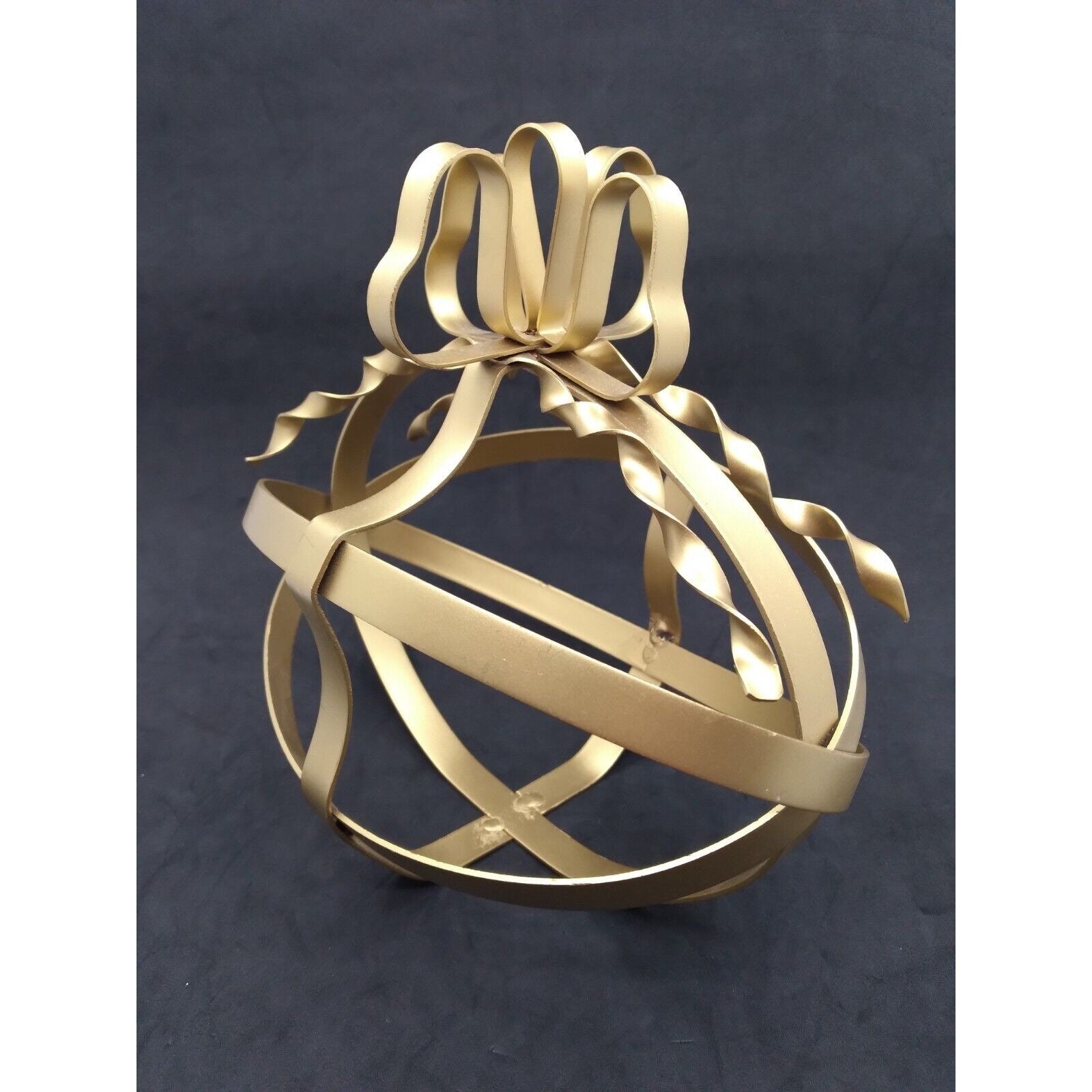 Unique Golden Metal Easter Egg Ribbon Decorative Orb - Etsy