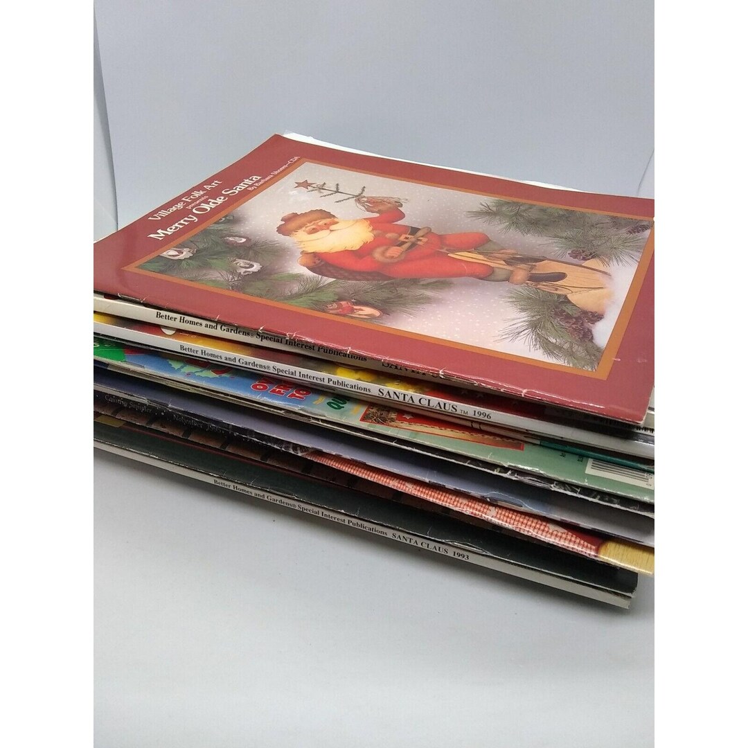 Vtg 90s Bundle Santa Claus Better Homes Christmas Craft Ideas Magazines ...