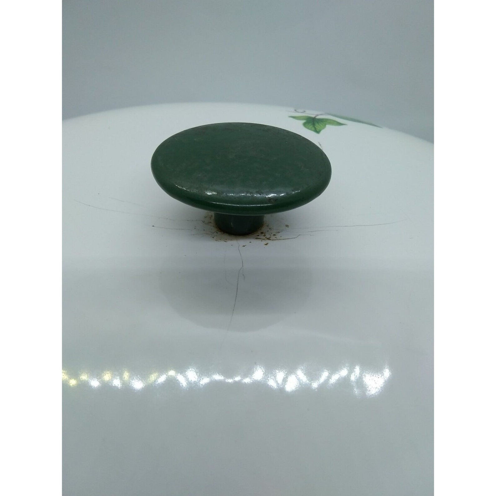 Vtg Set Prizer Ware Enamel Cast Iron Green Ivy Casserole Skillet D-12 W ...