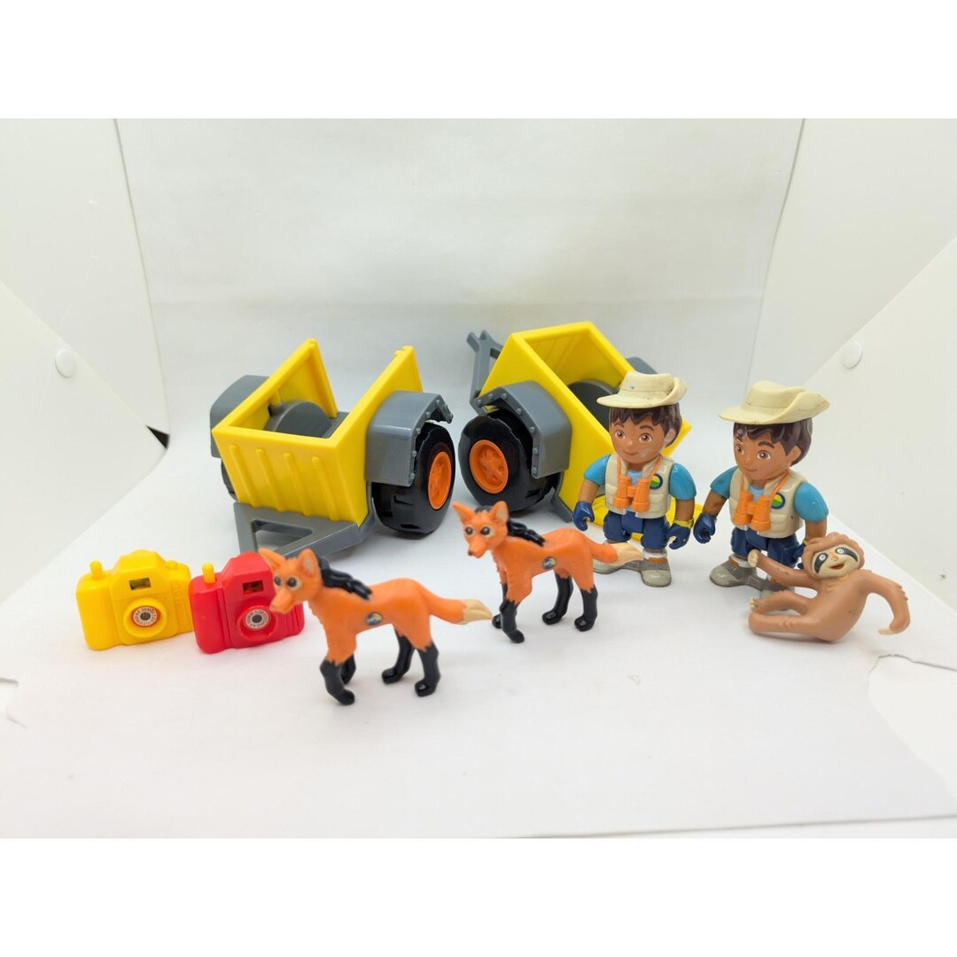 Go Diego Go Toys Lot Animal Rescue Trailer Fox Sloth Camera READ - Etsy