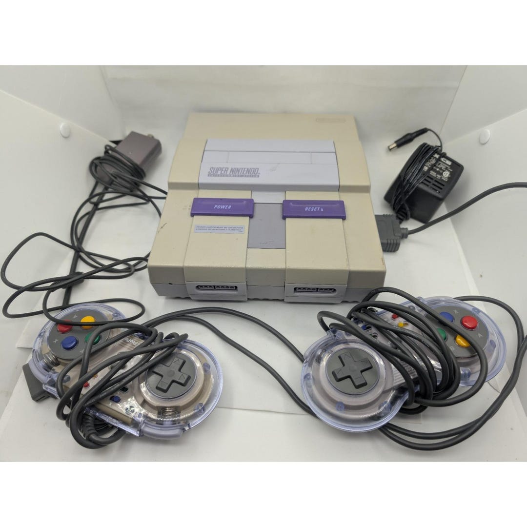 Vintage 90s Super Nintendo SNES-01 Console W/ Compatible Transformer ...