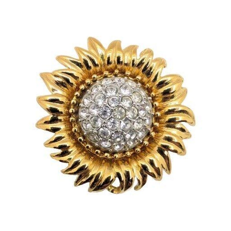 Sunflower Brooch - Etsy