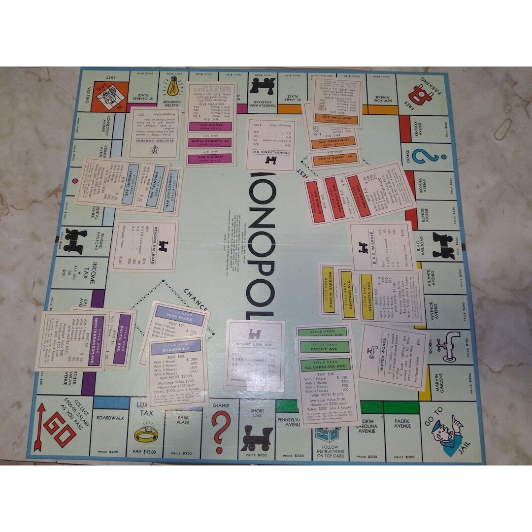 Vintage Parker Brothers Monopoly Board Game 1961 Edition READ ...