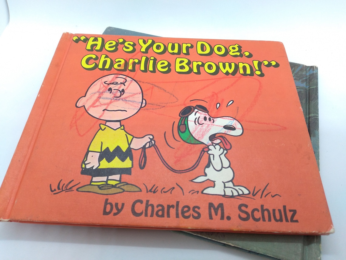 Vintage two charlie brown books | Etsy