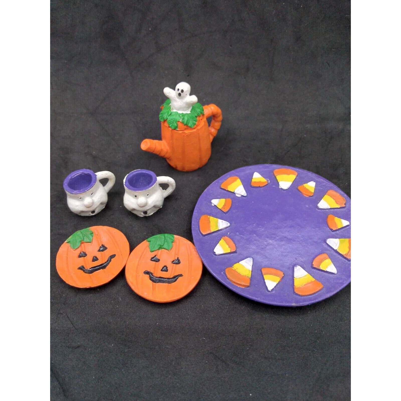 Vtg Hermitage Pottery Hallowen Themed Miniature Tea Set W - Etsy