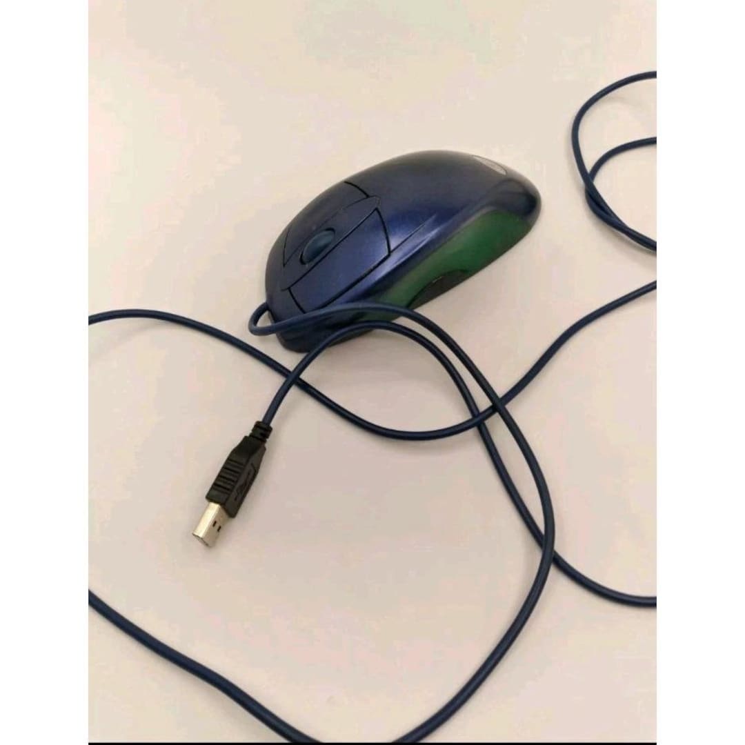 Vintage Logitech Mouseman Wheel Wired USB Blue M-BD53 830417-0000 ...