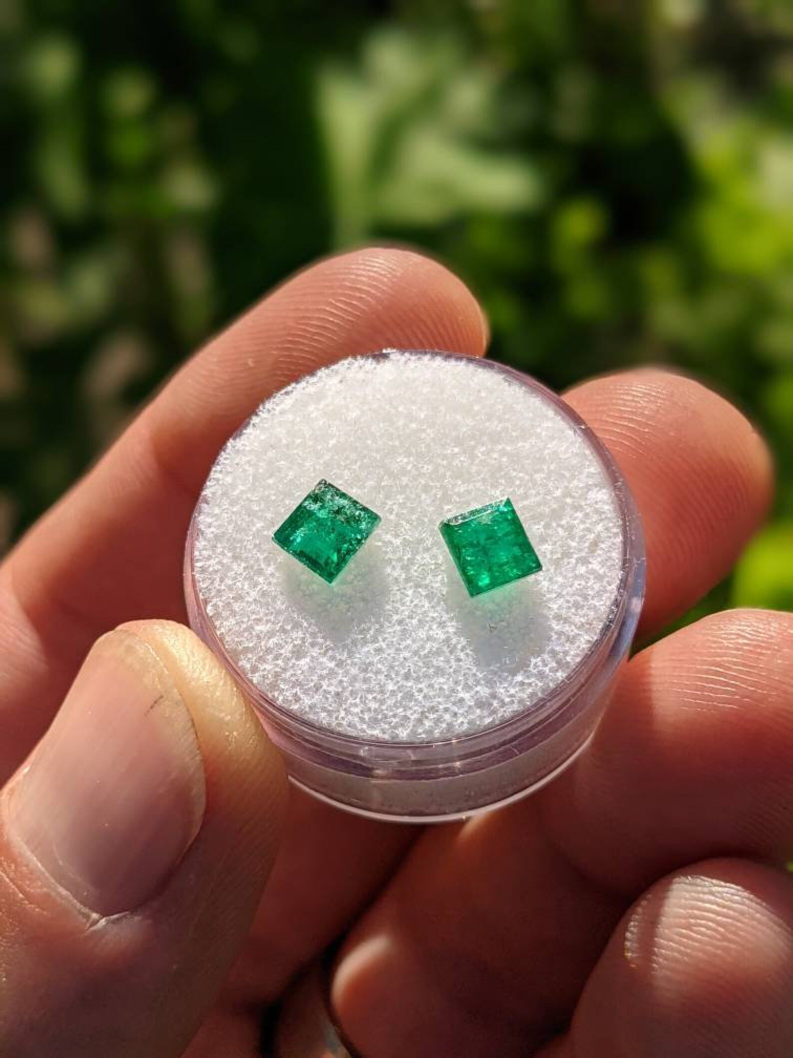 Pair of Swat Valley AAA Color Deep Mint Green Emeralds. 1 - Etsy