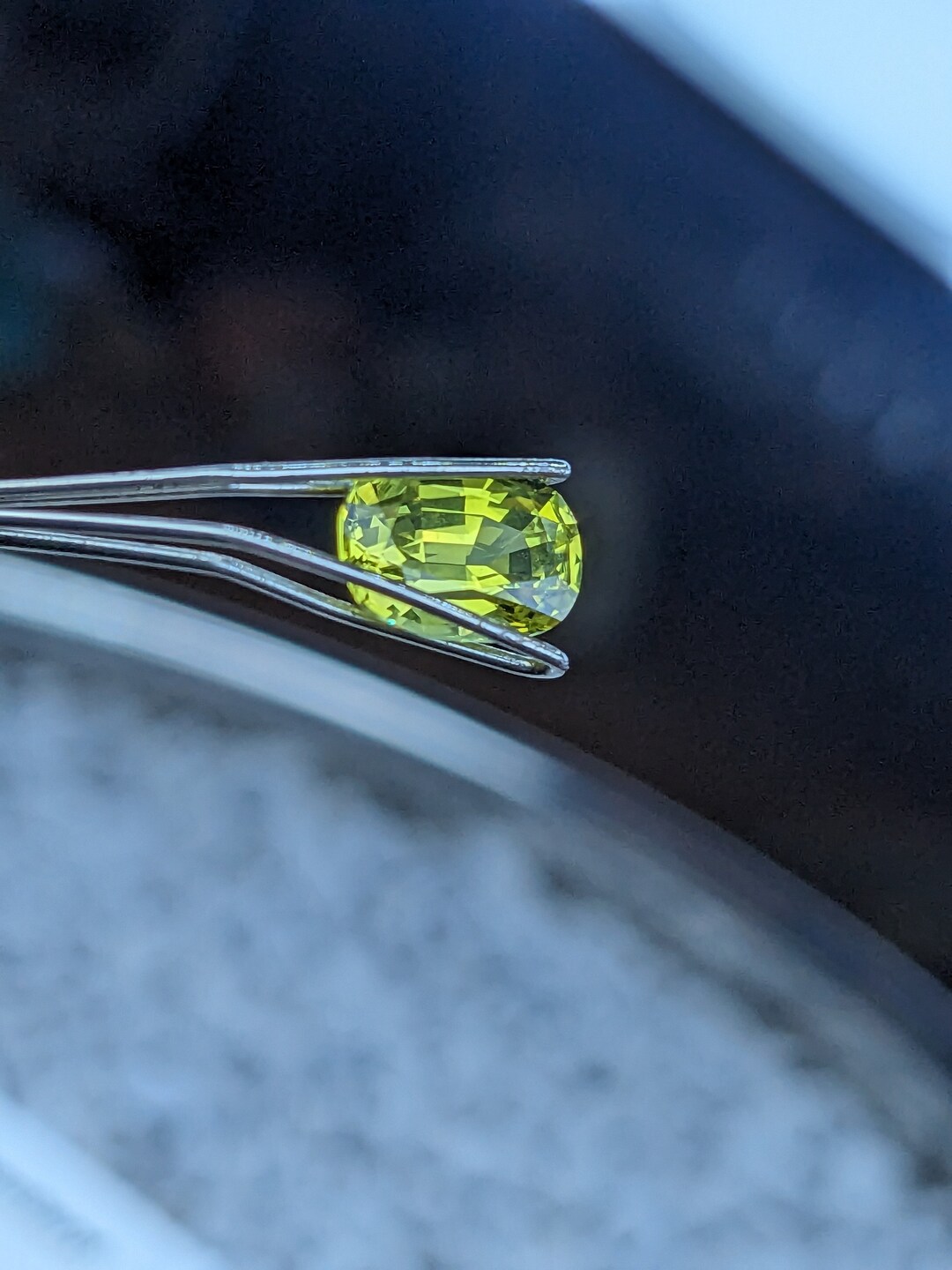 1.11 Ct. Neon Chartreuse Green Chrysoberyl With One of a Kind Color and ...