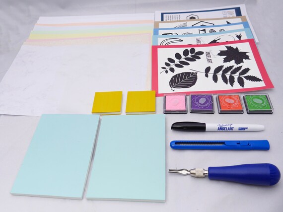 DIY Stamp Kit A Workshop in a Box Stamp Carving Kit | Etsy