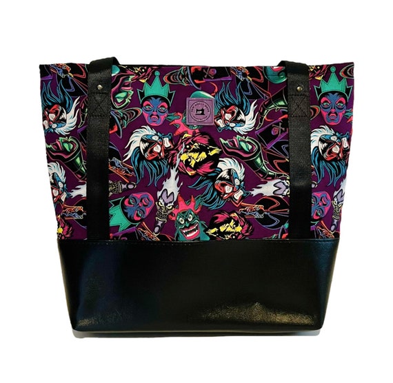 Evil Villain Tote Bag With Black Straps and Black Vinyl Base - Etsy