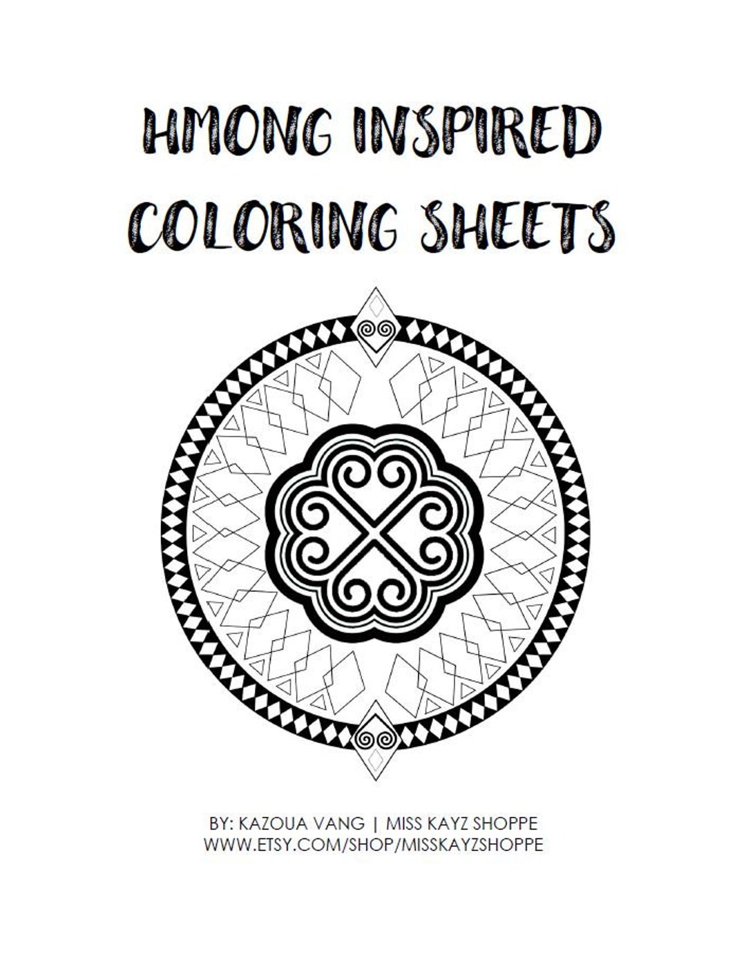 Hmong Inspired Coloring Sheets (20 Coloring Pages) - Etsy