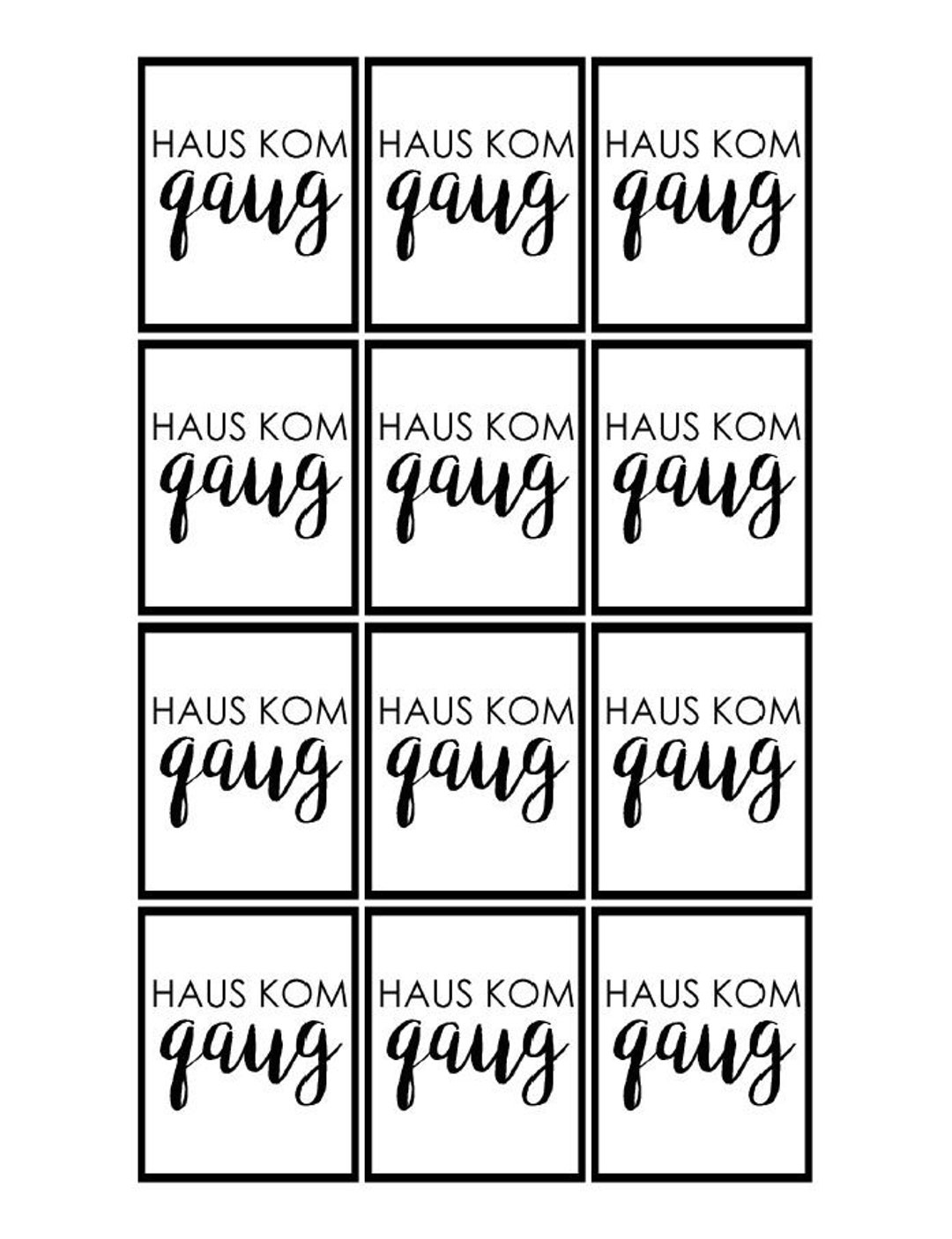 Haus Kom Qaug Drinking Game - Etsy