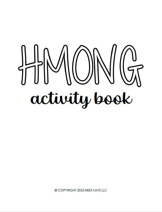 Hmong Activity Book - Printable - Etsy