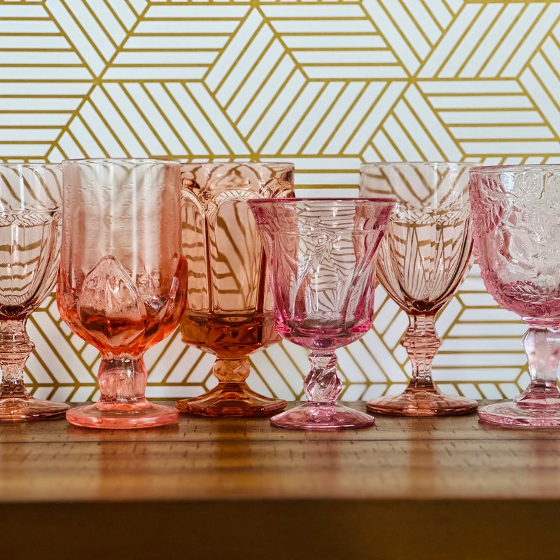 Pink Goblets - Etsy