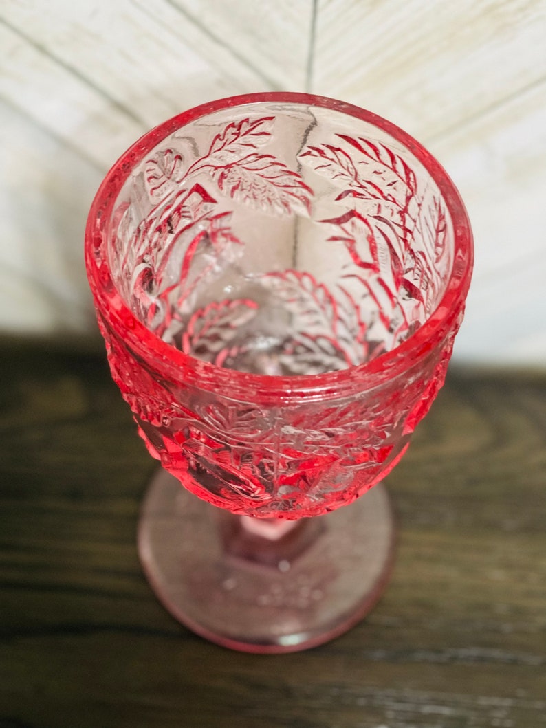 Vintage Fenton Madonna Inn Flat Wild Rose Goblets Goblets - Etsy