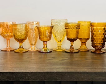Yellow Vintage Goblets - Etsy