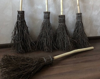 Real Birch Broom Natural Small Broom Decorative Broom Witch's Broom ...