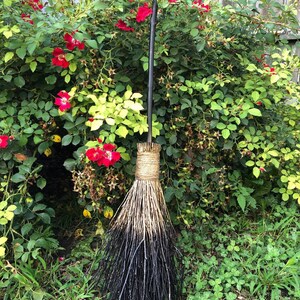 Gold Black Birch Broom, Besom, Birch Broom, Natural Witch Broom, Wizard ...