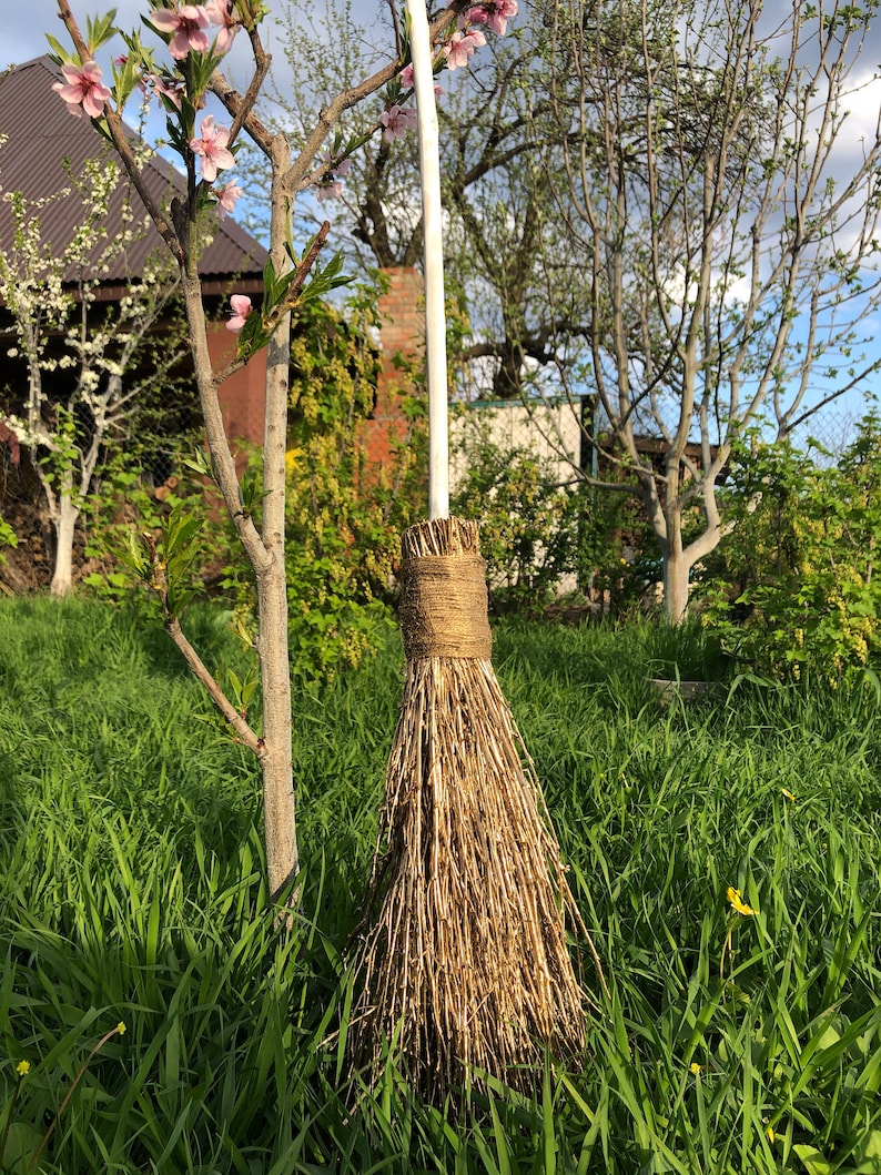 GOLDEN Birch Broom, Besom, Birch Broom, Natural Witch Broom, Wizard ...