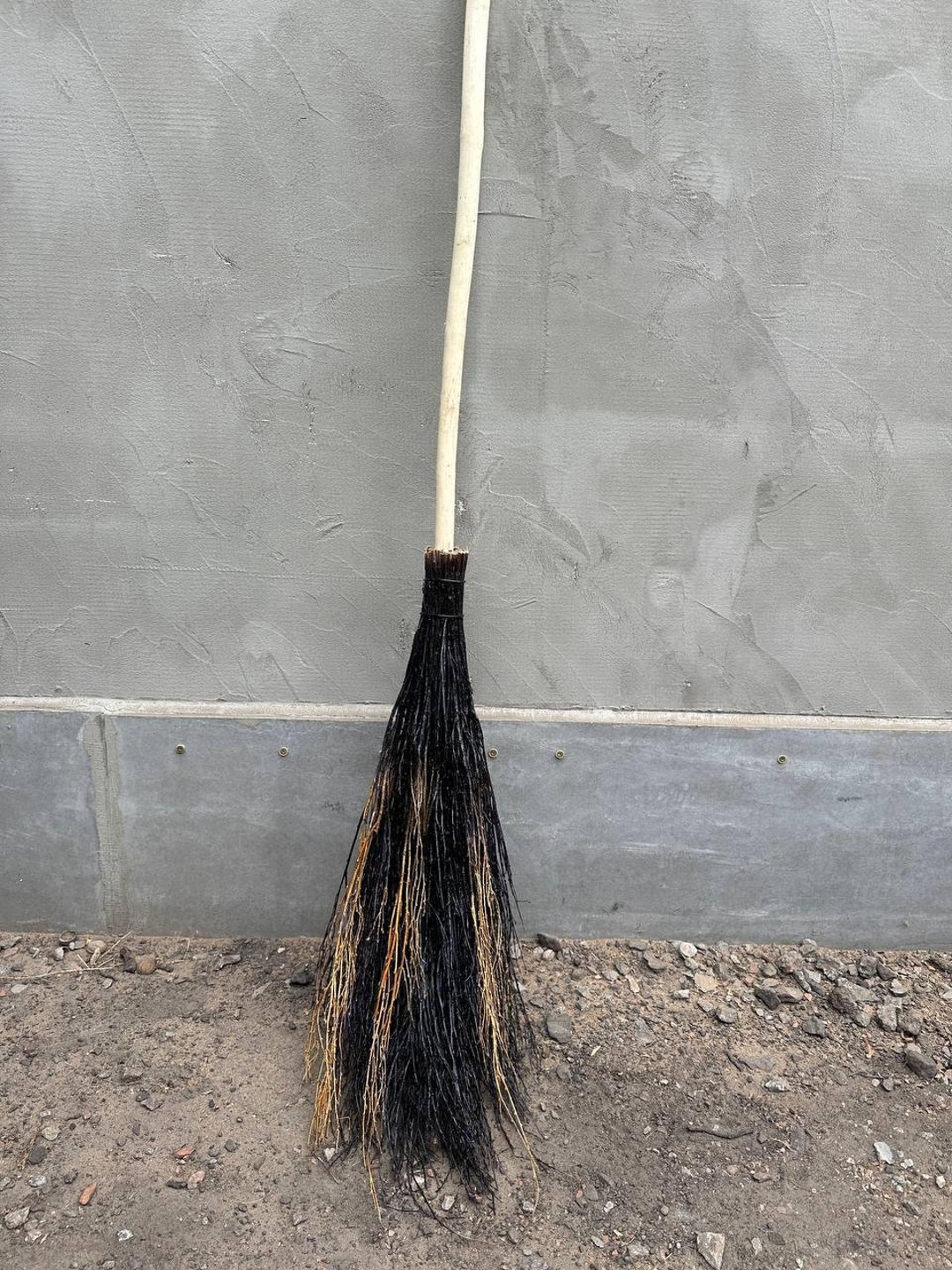 Black and Yellow Goji Broom, Besom, Lycium Broom, Natural Witch Broom ...