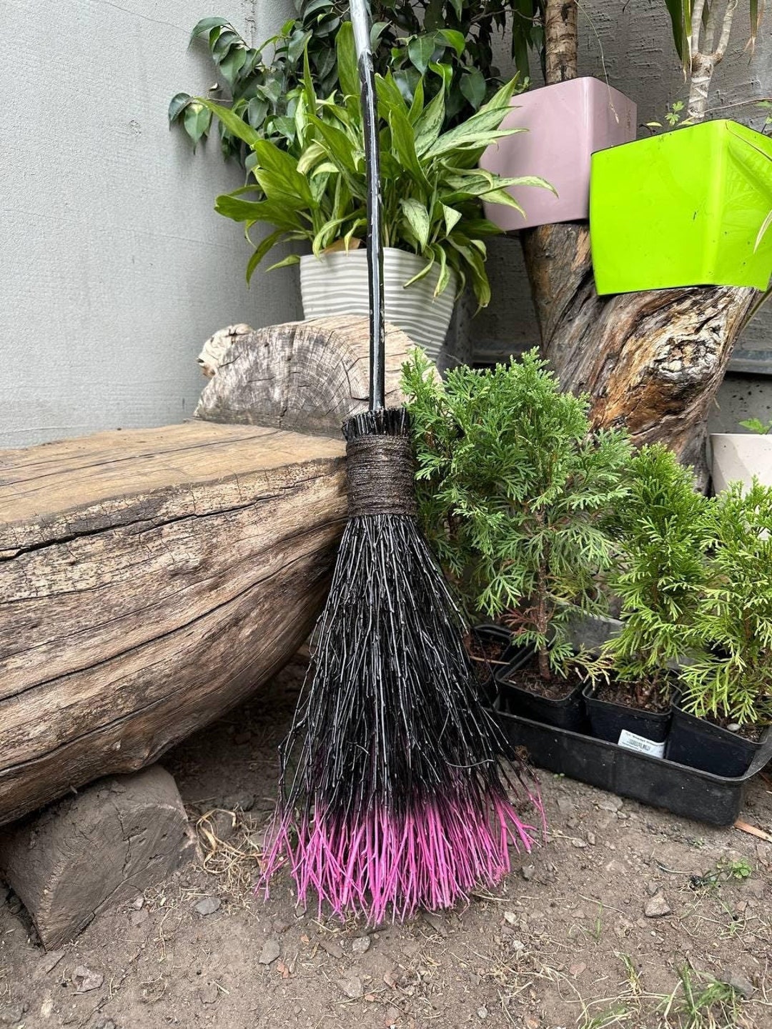 Pink Birch Broom, Besom, Birch Broom, Natural Witch Broom, Wizard Broom ...