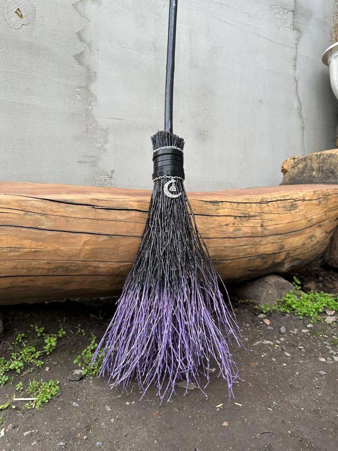 Black and Purple Birch Broom, Besom, Birch Broom, Natural Witch Broom ...