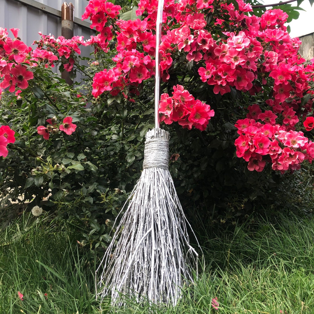 SILVER Birch Broom, Besom, Birch Broom, Natural Witch Broom, Wizard ...