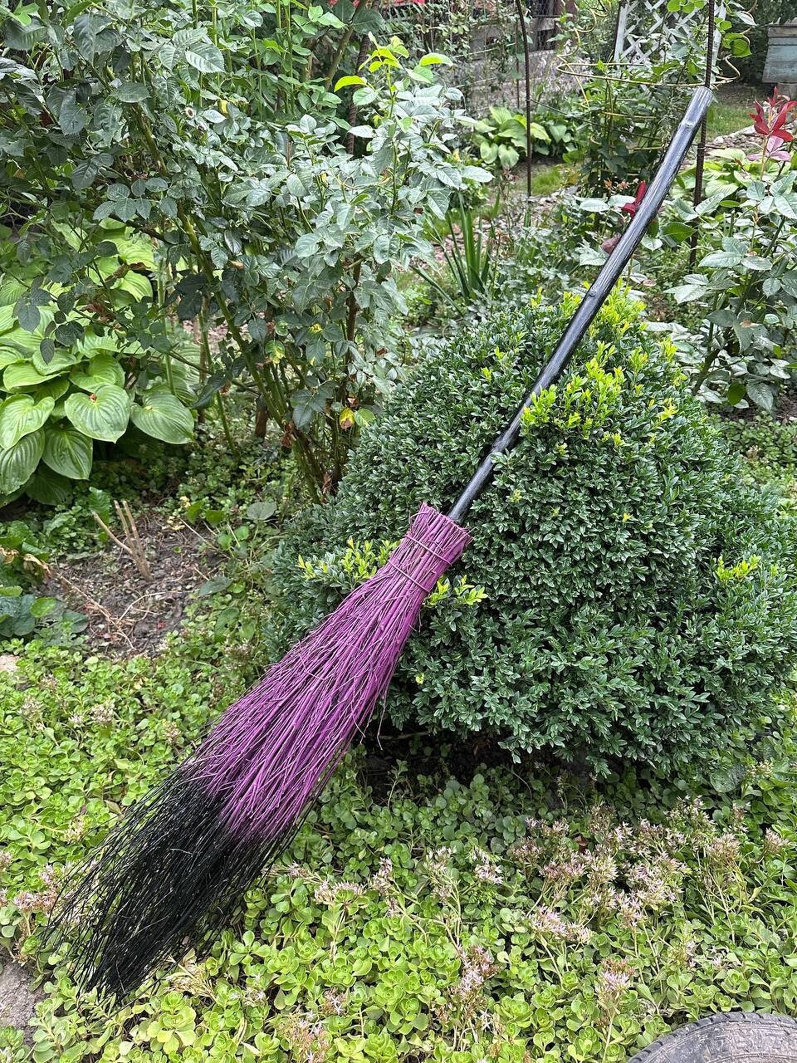 Purple Birch Broom, Besom, Birch Broom, Natural Witch Broom, Wizard ...