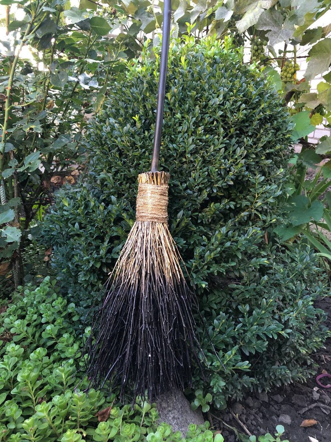 Gold Black Birch Broom, Besom, Birch Broom, Natural Witch Broom, Wizard ...