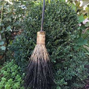 Gold Black Birch Broom, Besom, Birch Broom, Natural Witch Broom, Wizard ...