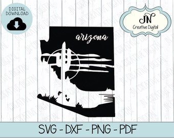 Arizona State Dxf | Etsy
