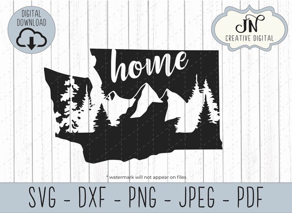 Washington State Home SVG Cut File Cut File Vinyl Decal | Etsy
