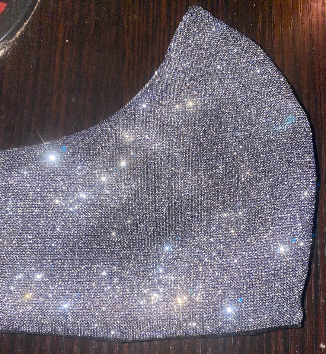 Blue Glitter Face Mask - Etsy
