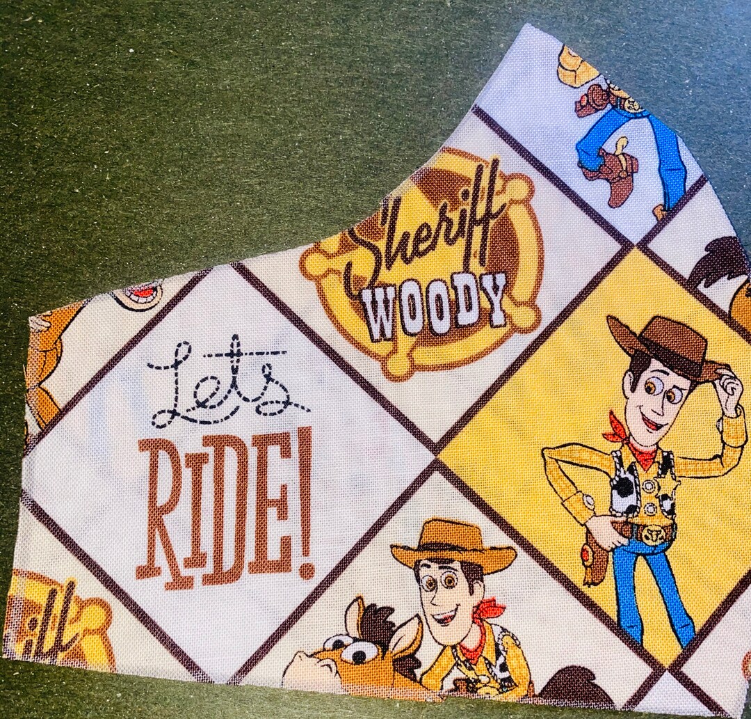 Disney Toy Story woody Face Mask - Etsy