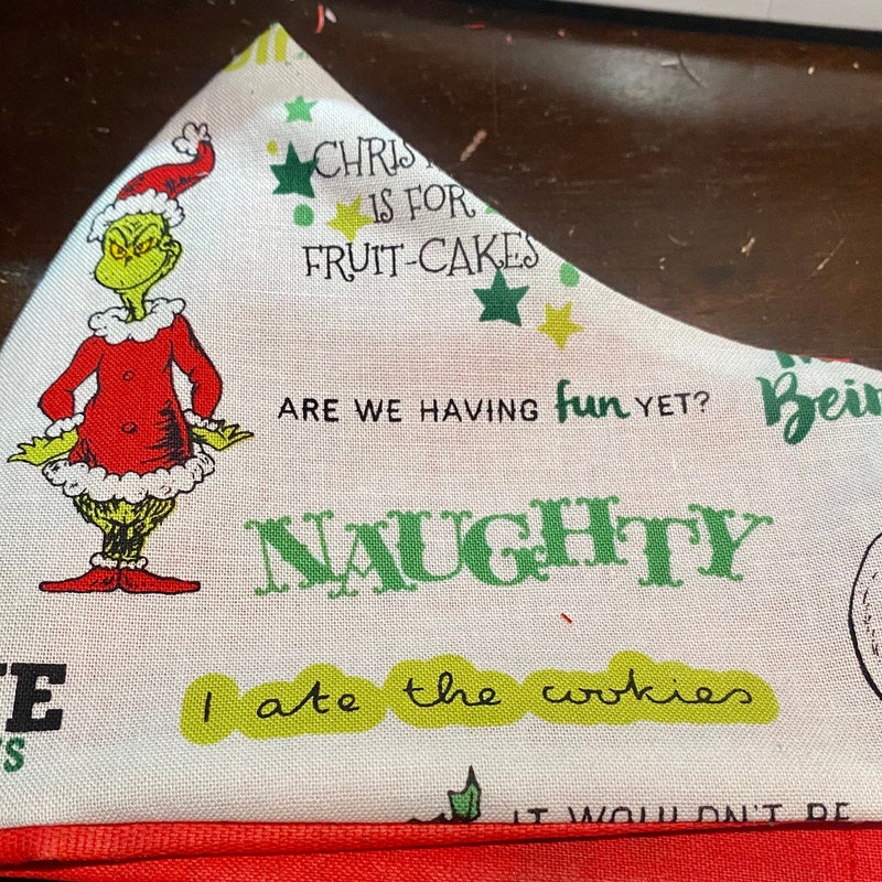 The Grinch Face Mask - Etsy