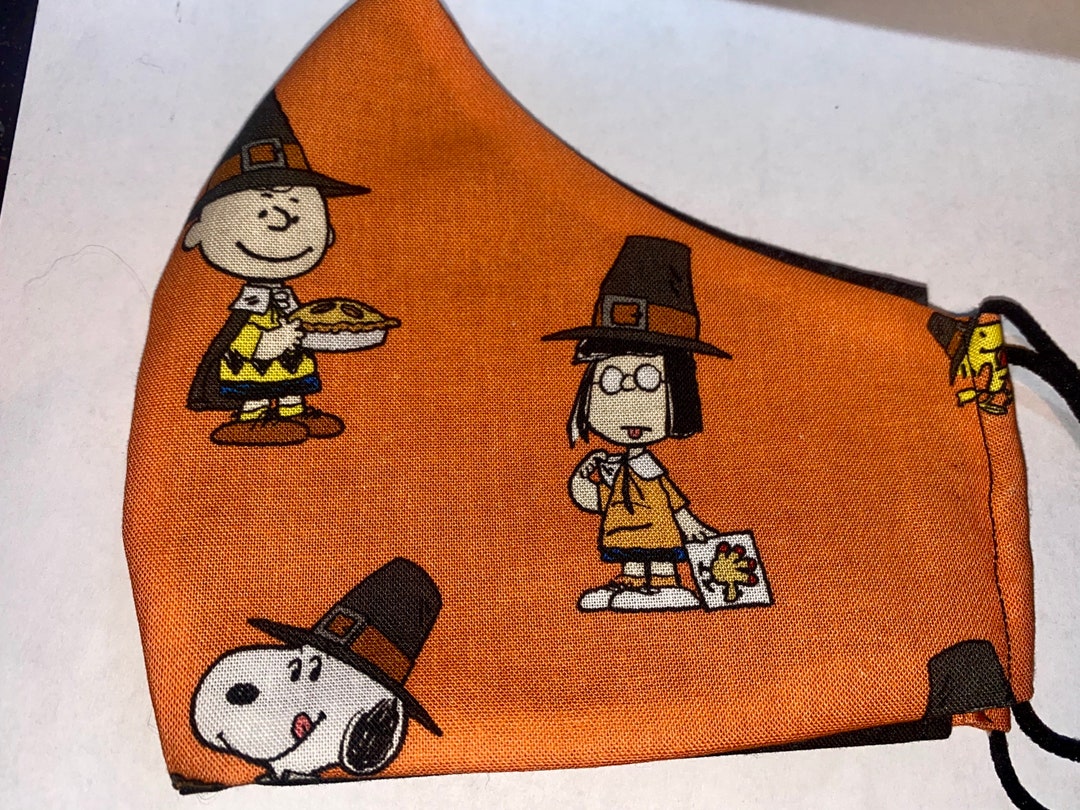 Fall Harvest Peanuts/snoopy Face Mask - Etsy